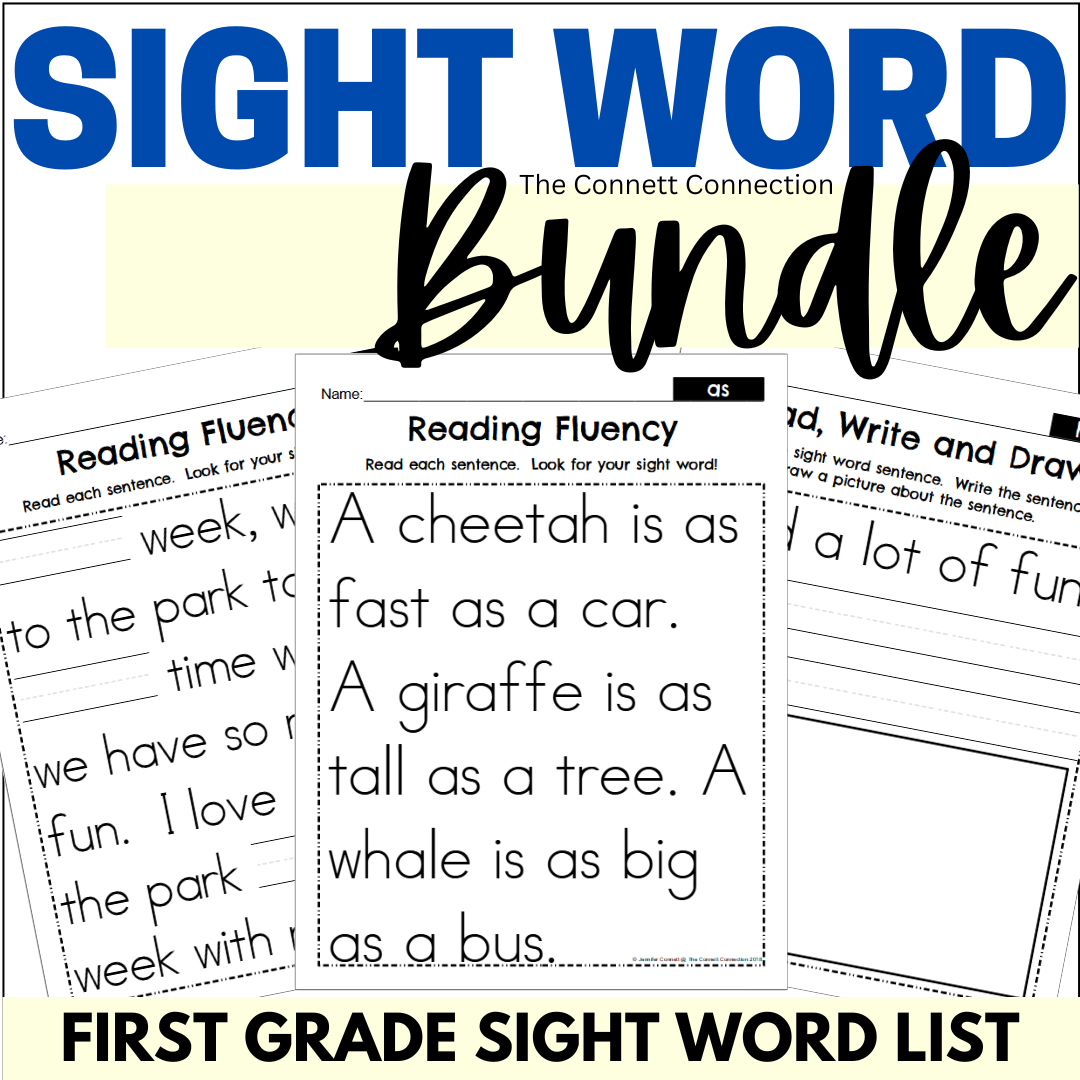 First Grade Sight Word Fluency Bundle - Classful