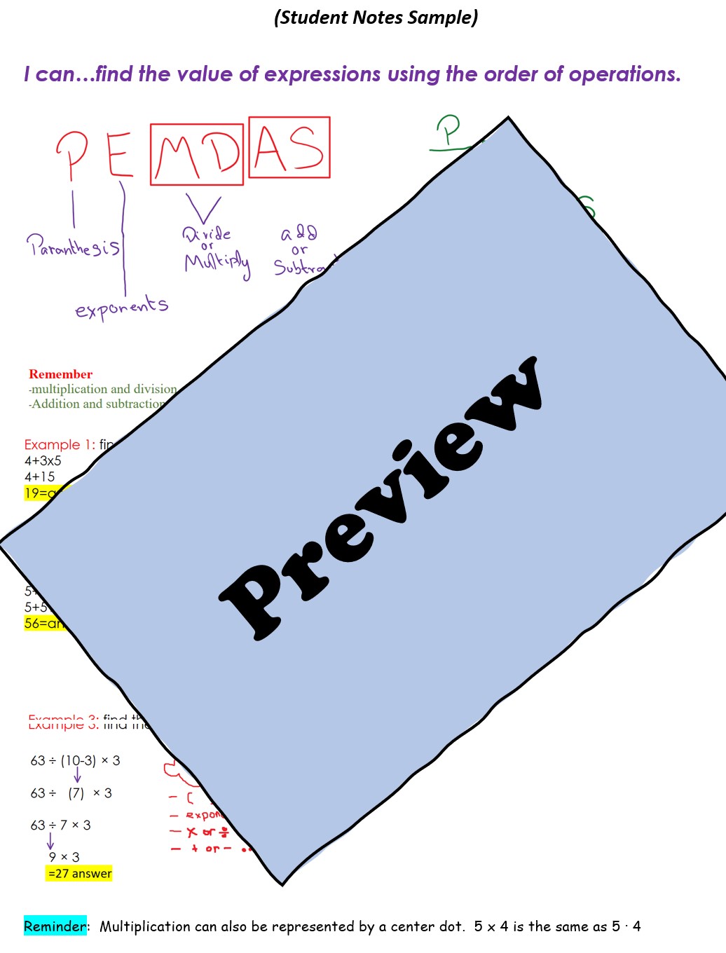 Back to School ~ Order of Operations (PEMDAS) ~ Color by Number - Classful