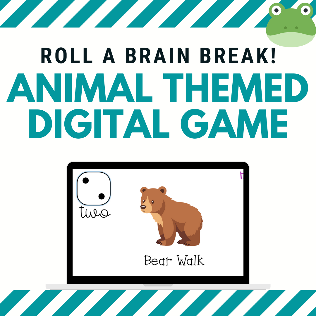Roll A Brain Break- Animal Theme Digital Gross Motor Game - Classful