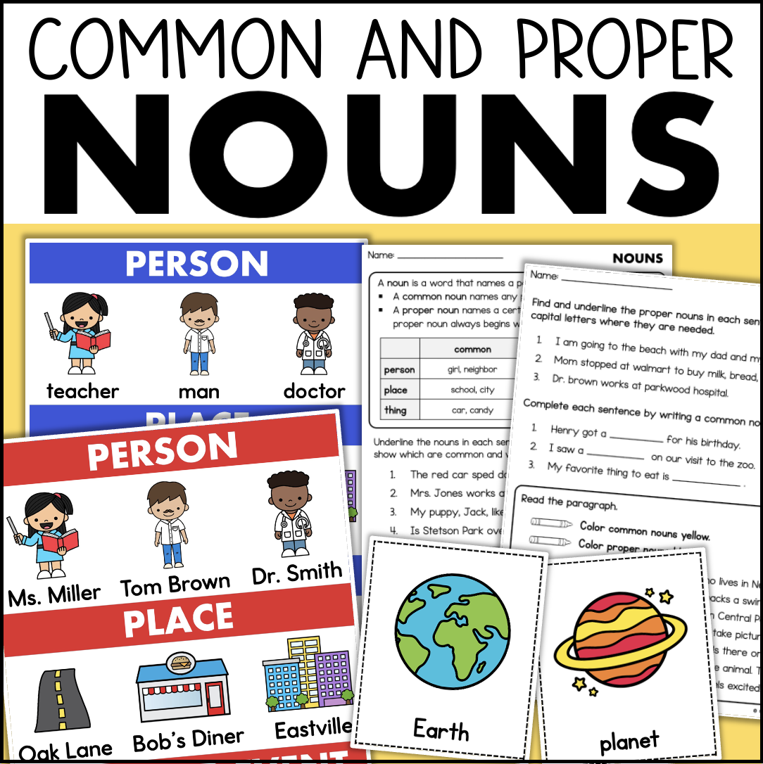Common And Proper Nouns Worksheets High School