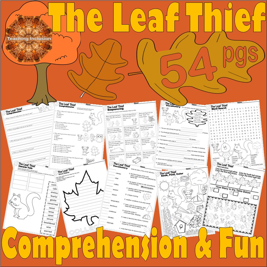 The Leaf Thief Read Aloud Book Companion Reading Comprehension Fall ...