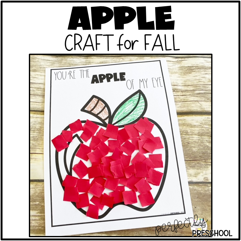 Fall Apple Fine Motor Craft for Preschool, Pre-K and Kindergarten ...