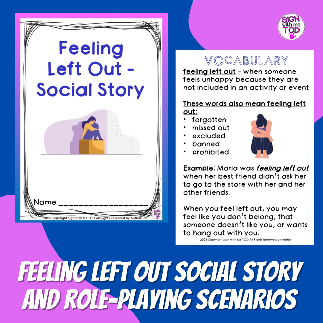 Feeling Left Out Social Story and Role-Playing Scenario - Classful