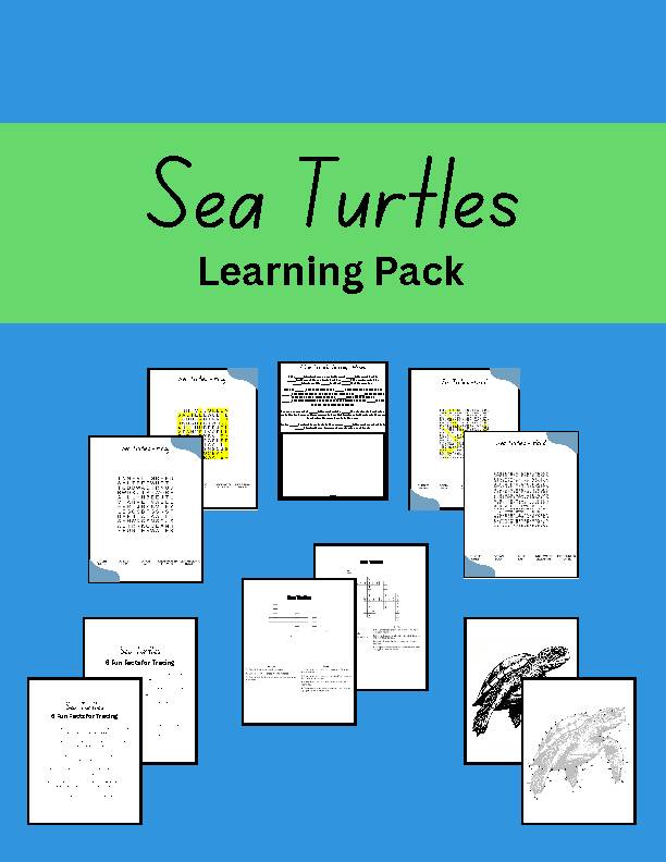 All About Sea Turtles Printable Learning Pack With Fun Traceable Facts ...