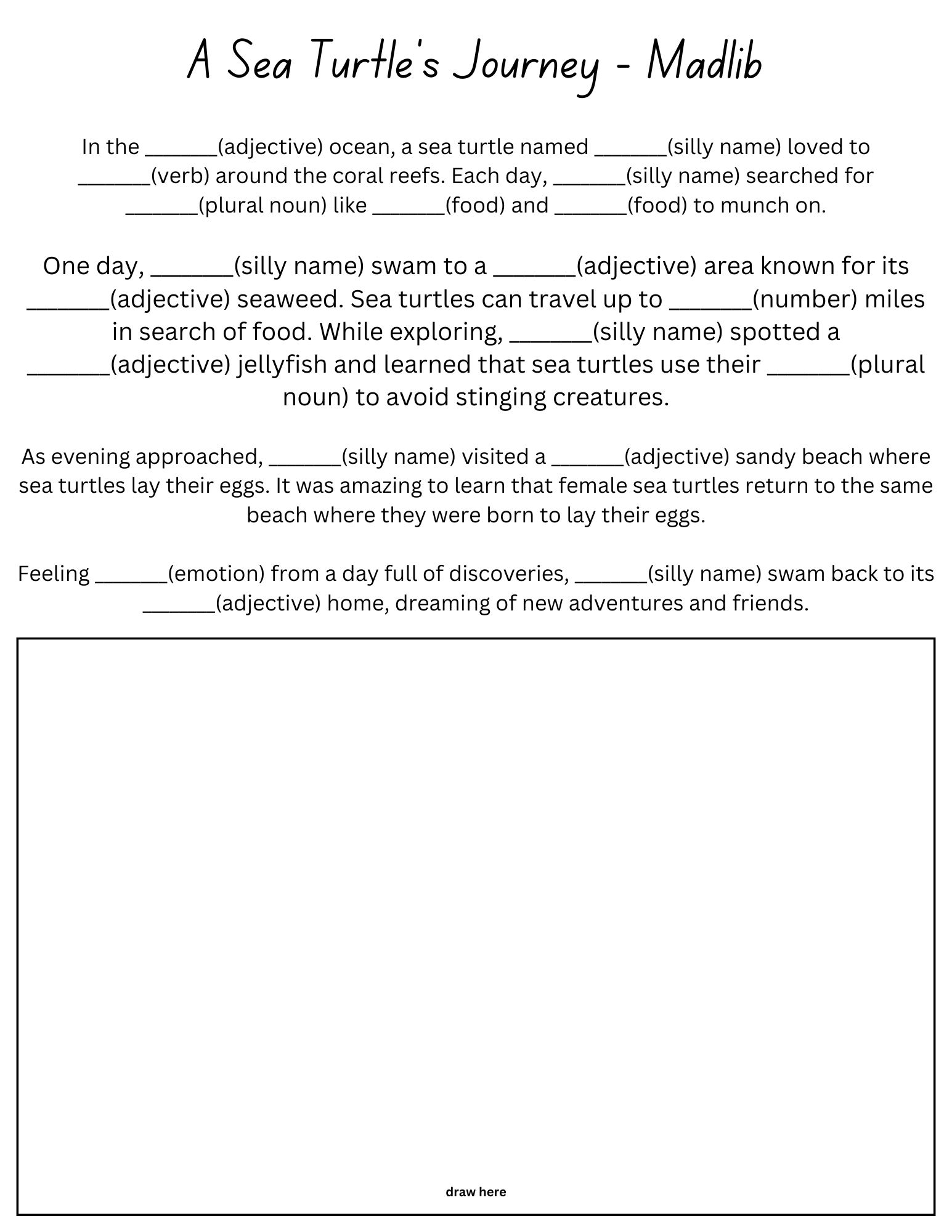 All About Sea Turtles Printable Learning Pack With Fun Traceable Facts ...