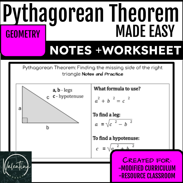 Pythagorean Theorem Worksheet - Classful