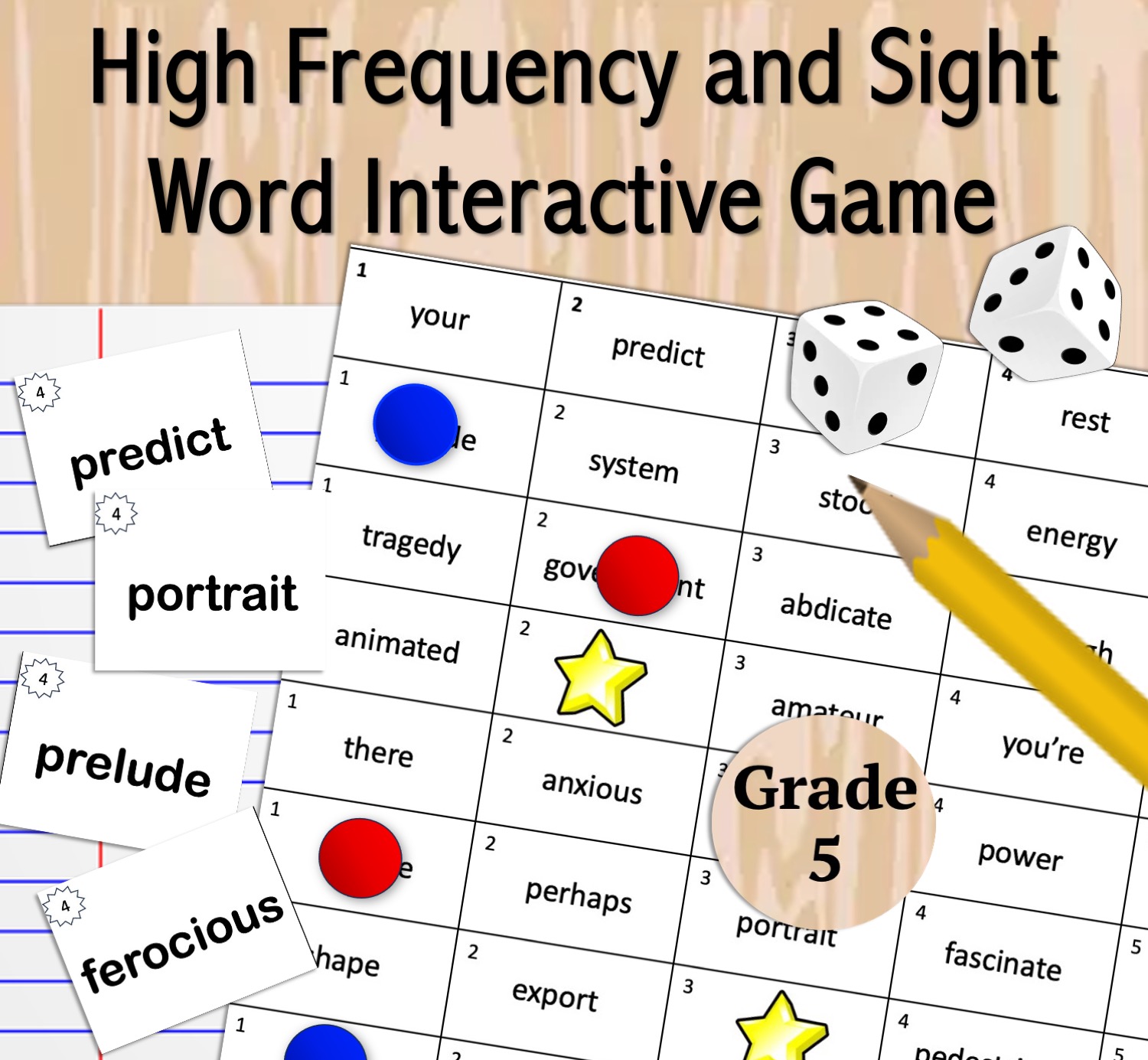 High Frequency-Sight Word Interactive Game | Worksheets | PPT Editable ...