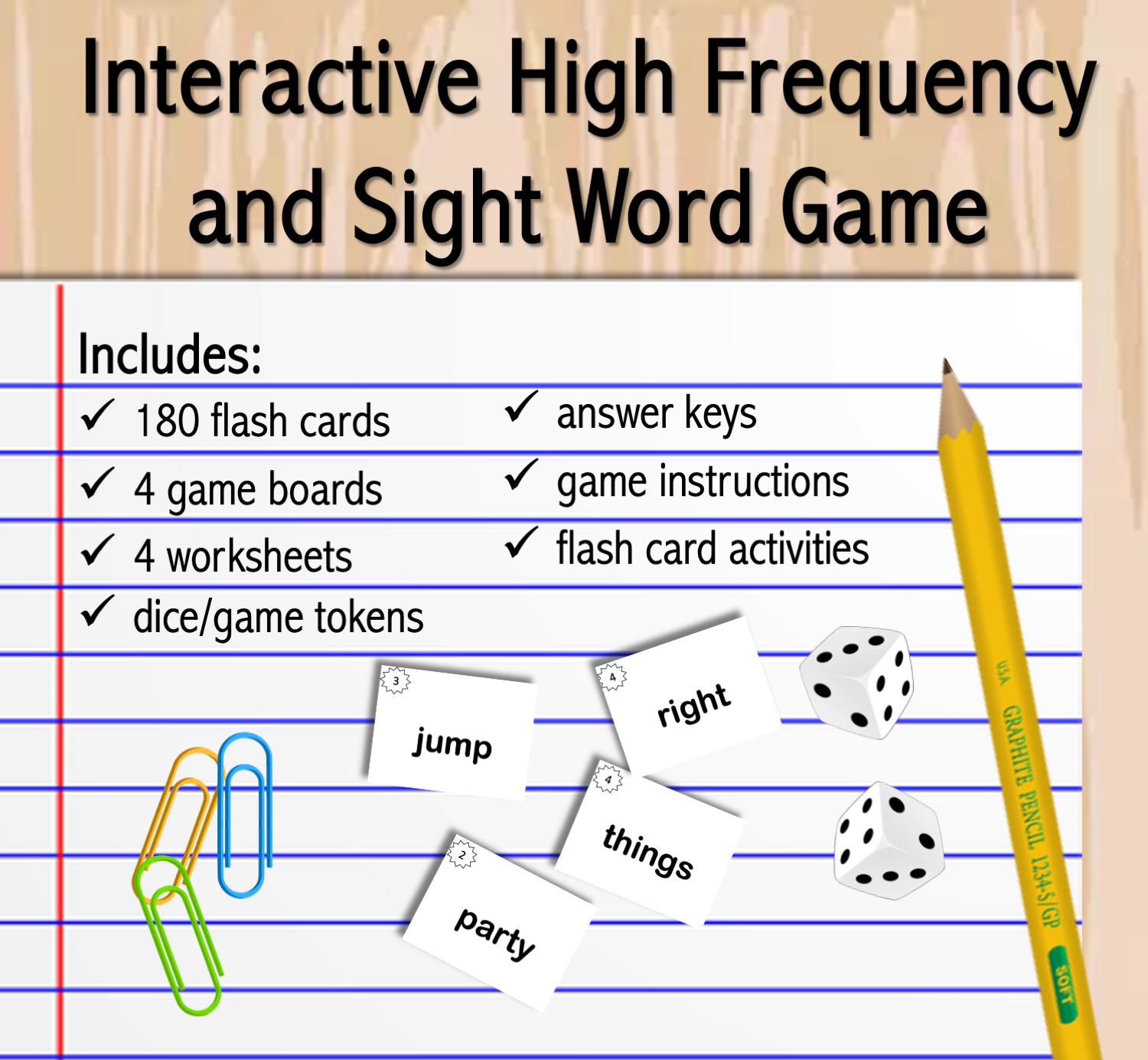 High Frequency-Sight Word Interactive Game | Worksheets | PPT Editable ...