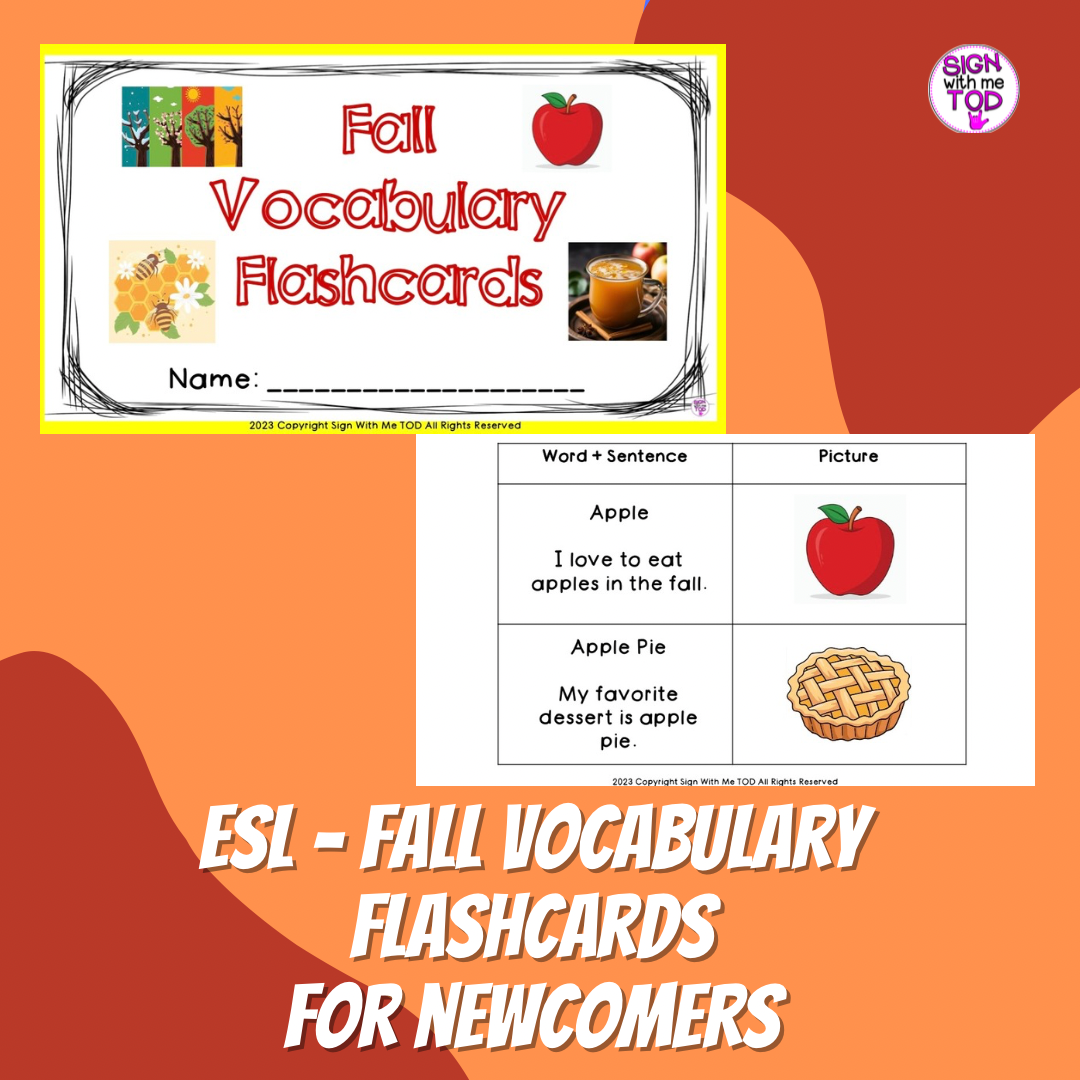 ESL Fall Vocabulary Flashcards for Newcomers - Classful