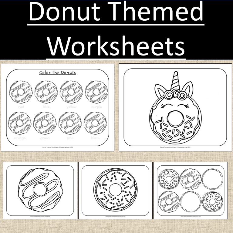 Donut Themed Worksheets Language Math - Classful