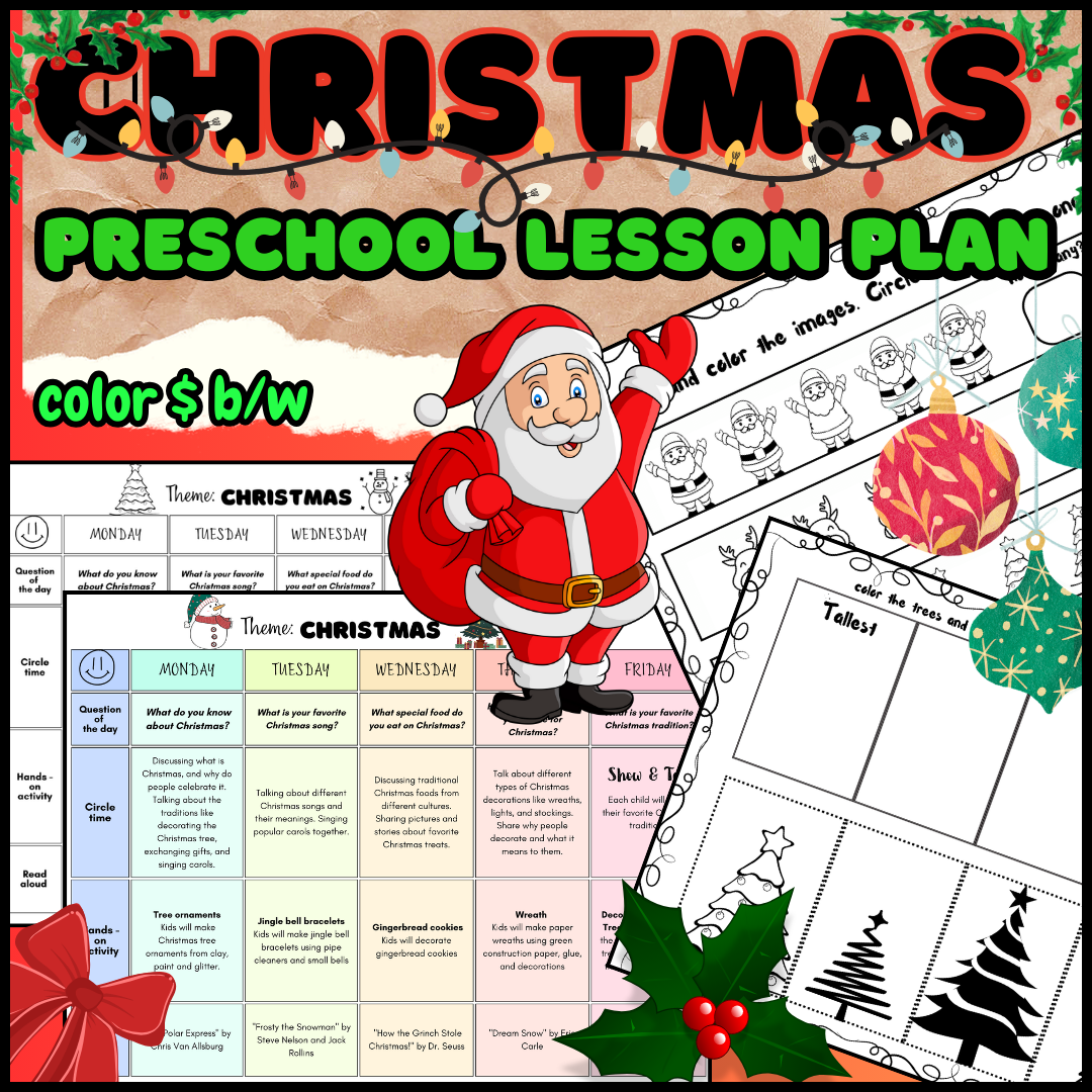 CHRISTMAS- Preschool Lesson Plan - Classful