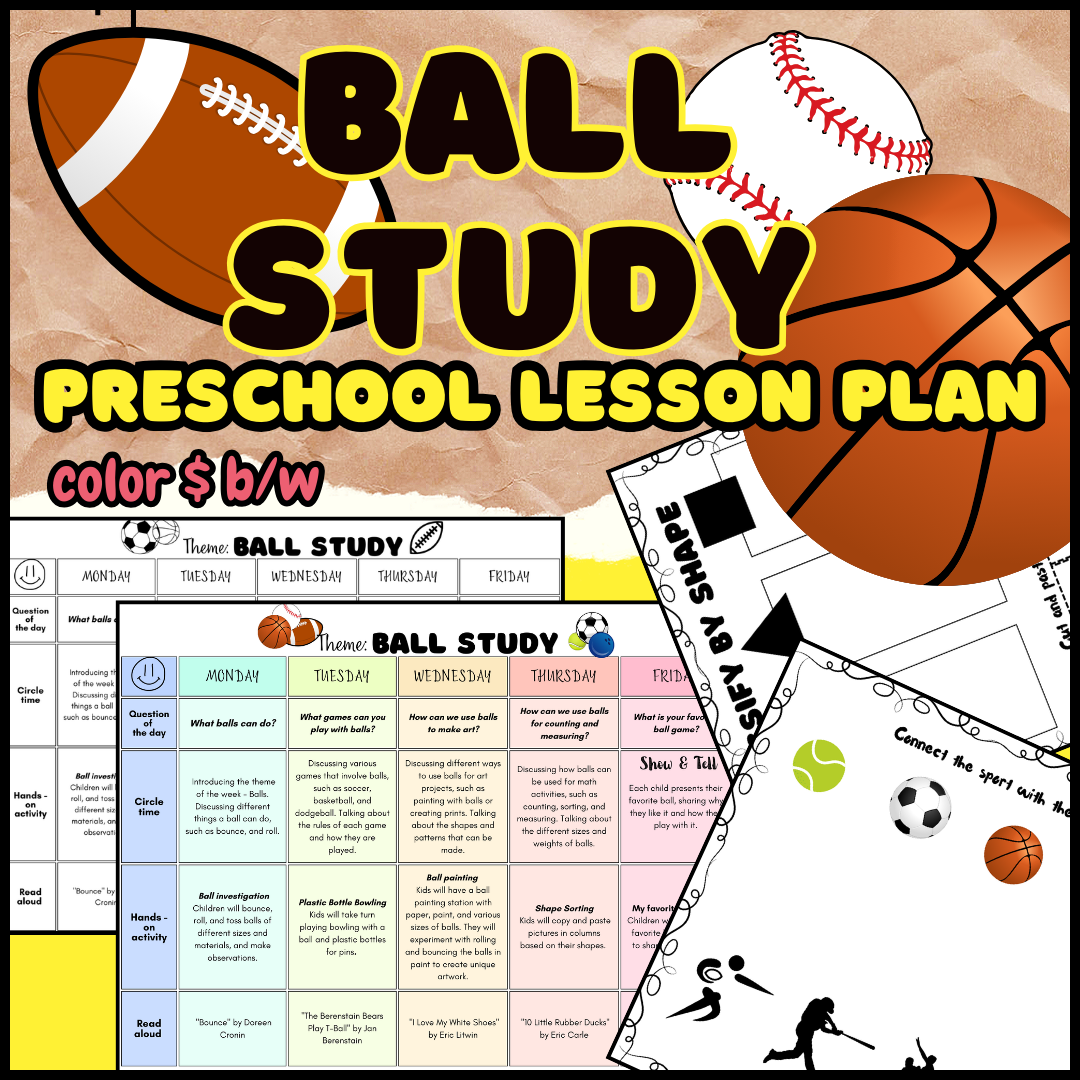 BALL STUDY- Preschool Weekly Lesson Plan - Classful