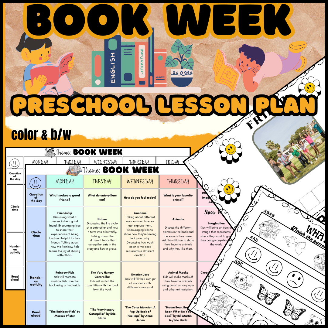 LITERACY WEEK- Preschool Weekly Lesson Plan - Classful