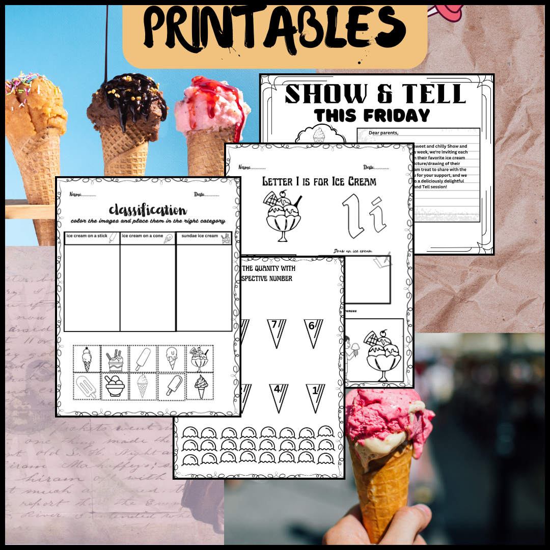 ICE CREAM- Preschool Weekly Lesson Plan - Classful