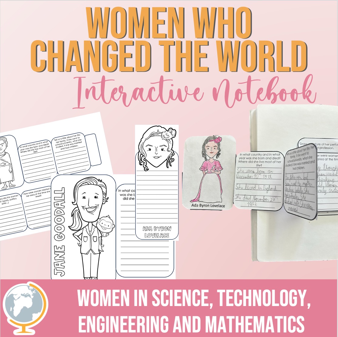 Women's History Month interactive notebook Women in STEM - Classful