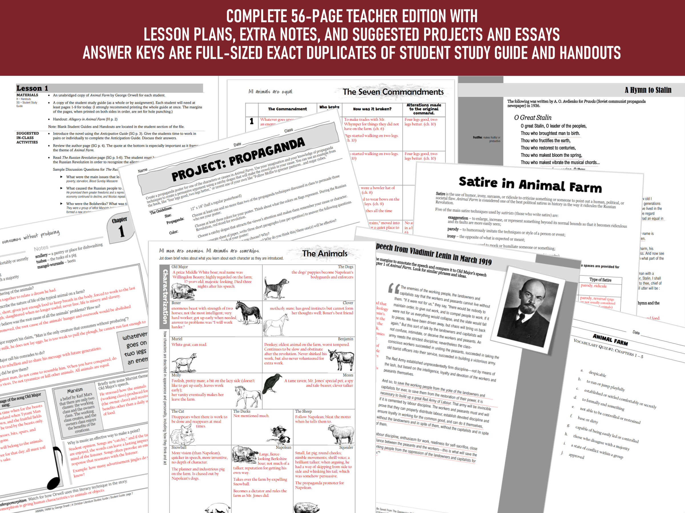 Animal Farm by George Orwell Complete Unit Study - Classful