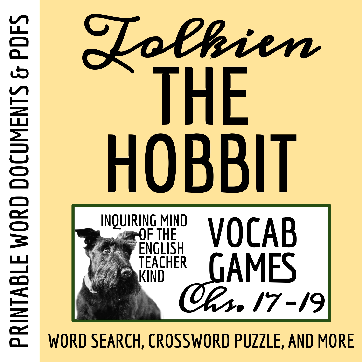 The Hobbit Chapters 17, 18, and 19 Vocabulary Games for High School ...