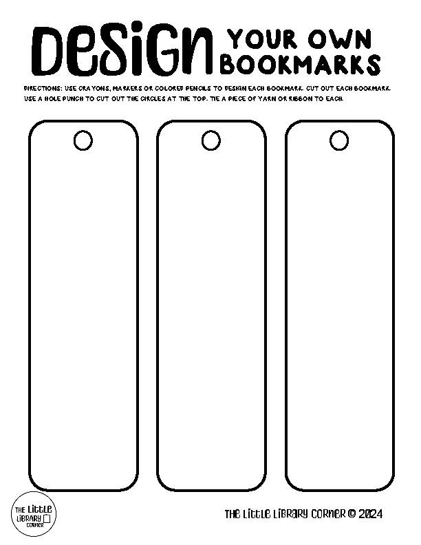 Make Your Own Printable Bookmark Free, Printable And Customizable