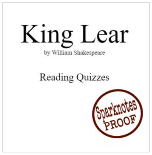 Reading Quizzes for ALL FIVE ACTS of Shakespeare's KING LEAR (Google ...