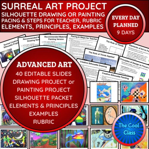 Surreal Art Project - Creative Silhouette Colored Pencil Drawing or ...