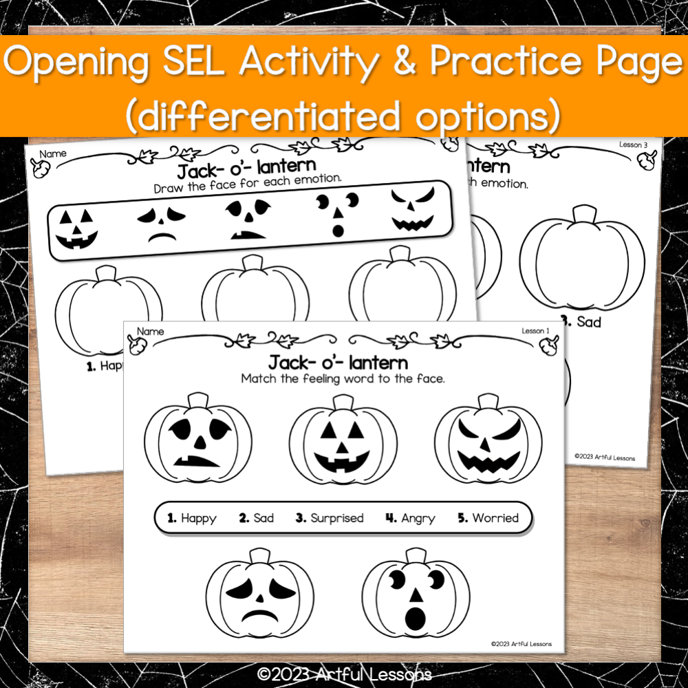 Halloween Art Project 3D JACK-O'-LANTERN Craft Art Lesson & SEL ...