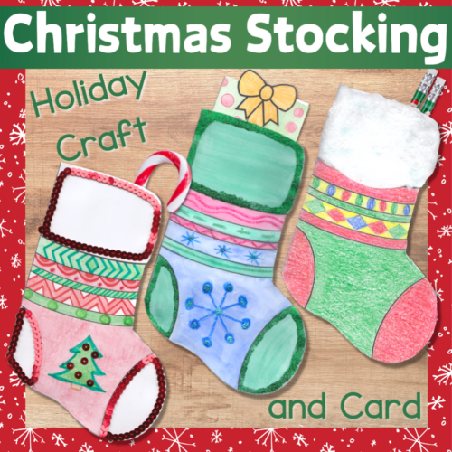 Christmas Art Project CHRISTMAS STOCKING Craft & Card - Art & SEL ...