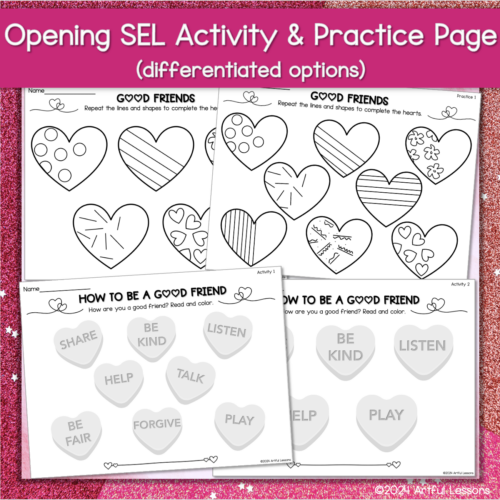 Valentine's Day Art Project BIG HEARTS Craft & Card Art Lesson & SEL ...