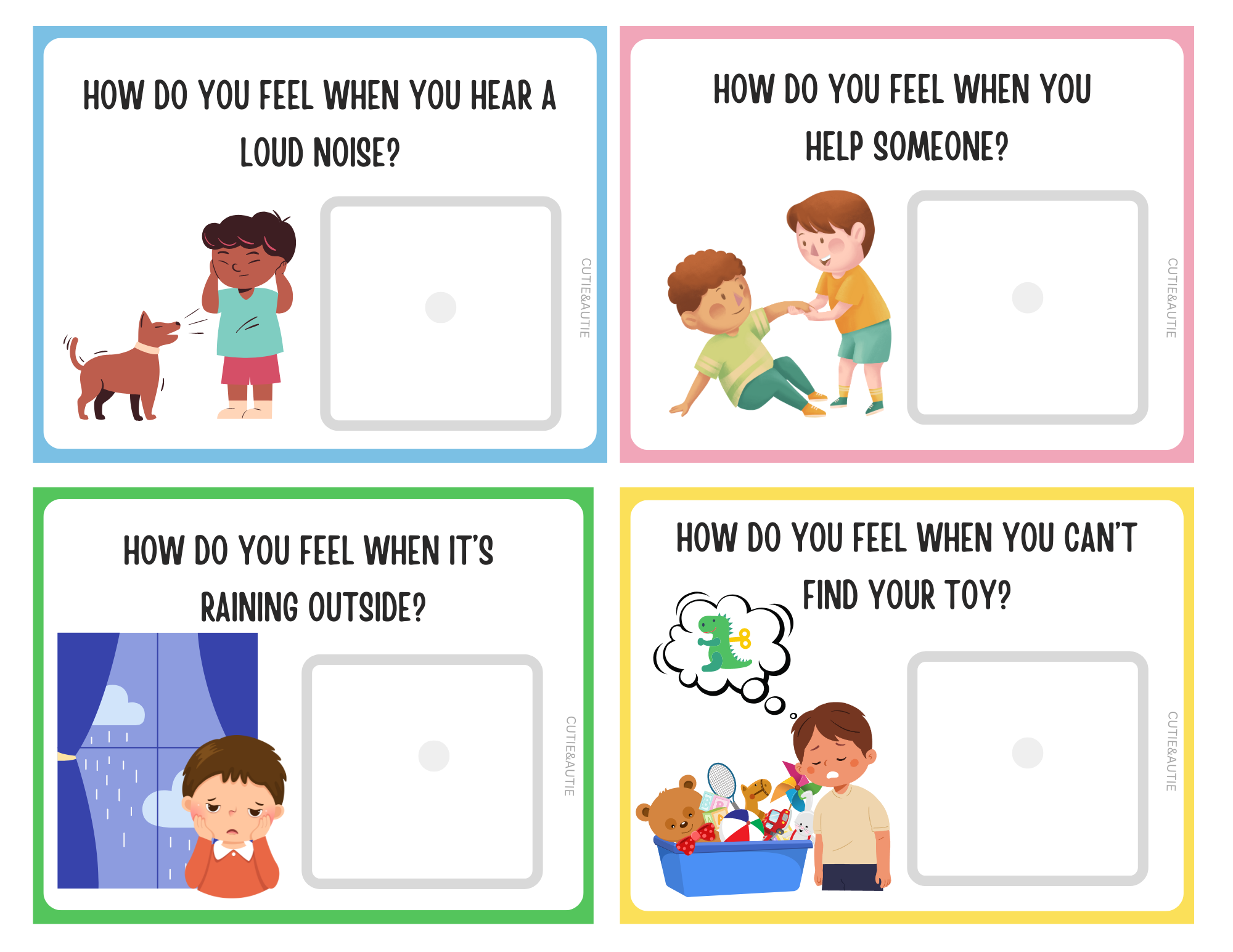 How Do You Feel? Emotional Awareness Cards for Kids with Autism 30 ...