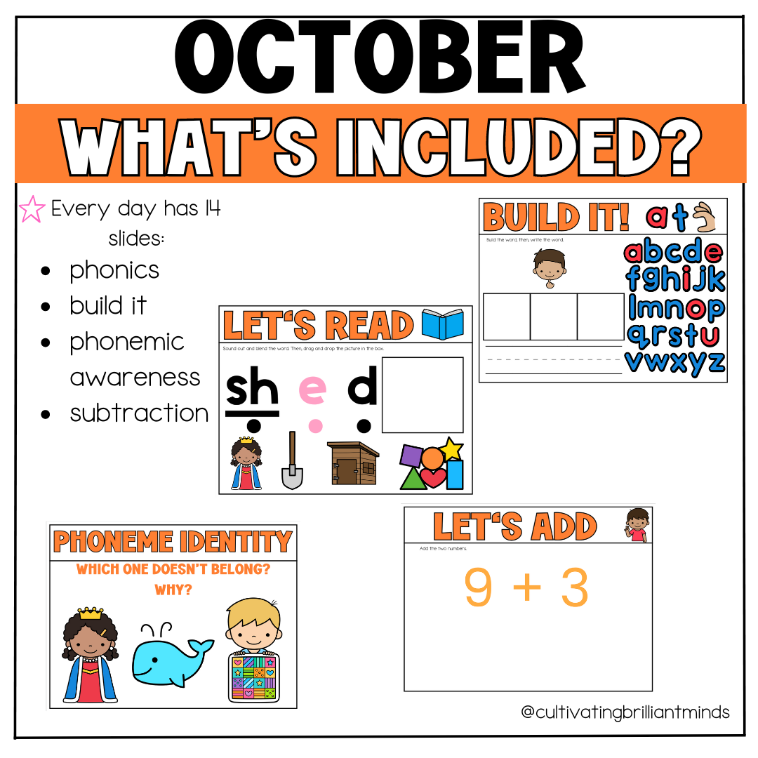 October Morning Meeting Slides | Digital Slides | Google Slides - Classful