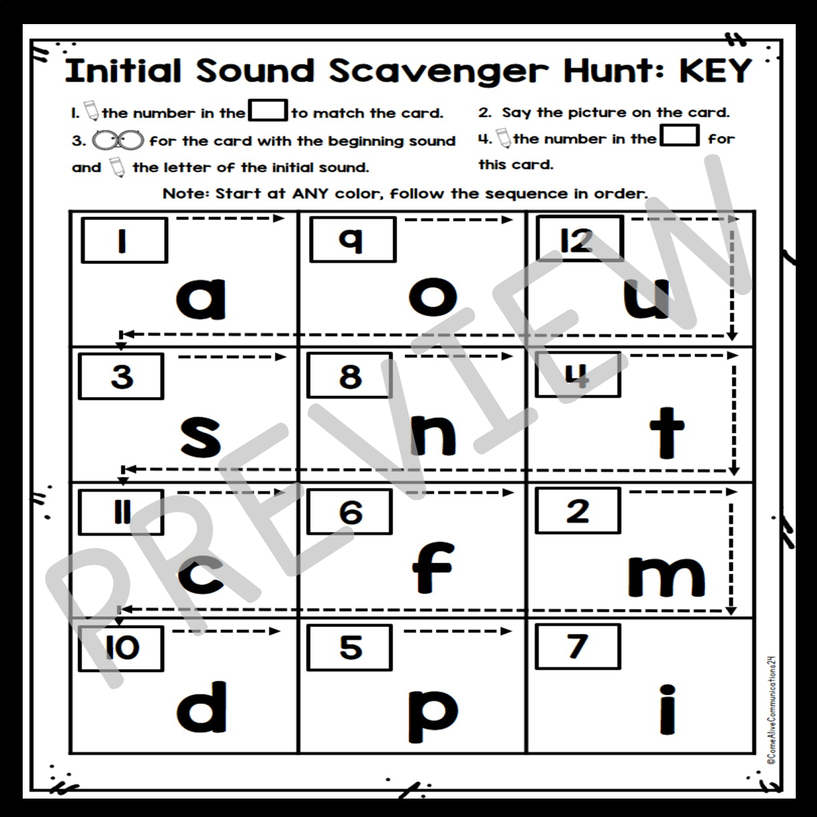 Initial Sound Scavenger Hunt #3- Engaging Phonics Activity for Letter ...