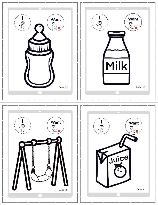 Express with PECS- Fun Coloring Cards for Communication Skills 32 cards ...