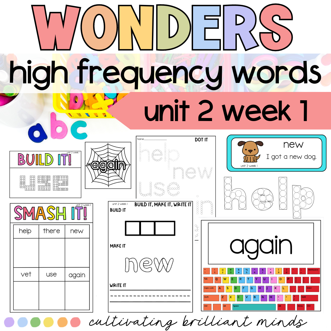 McGraw-Hill Wonders 1st Grade High Frequency Word Centers | Unit 2 Week ...