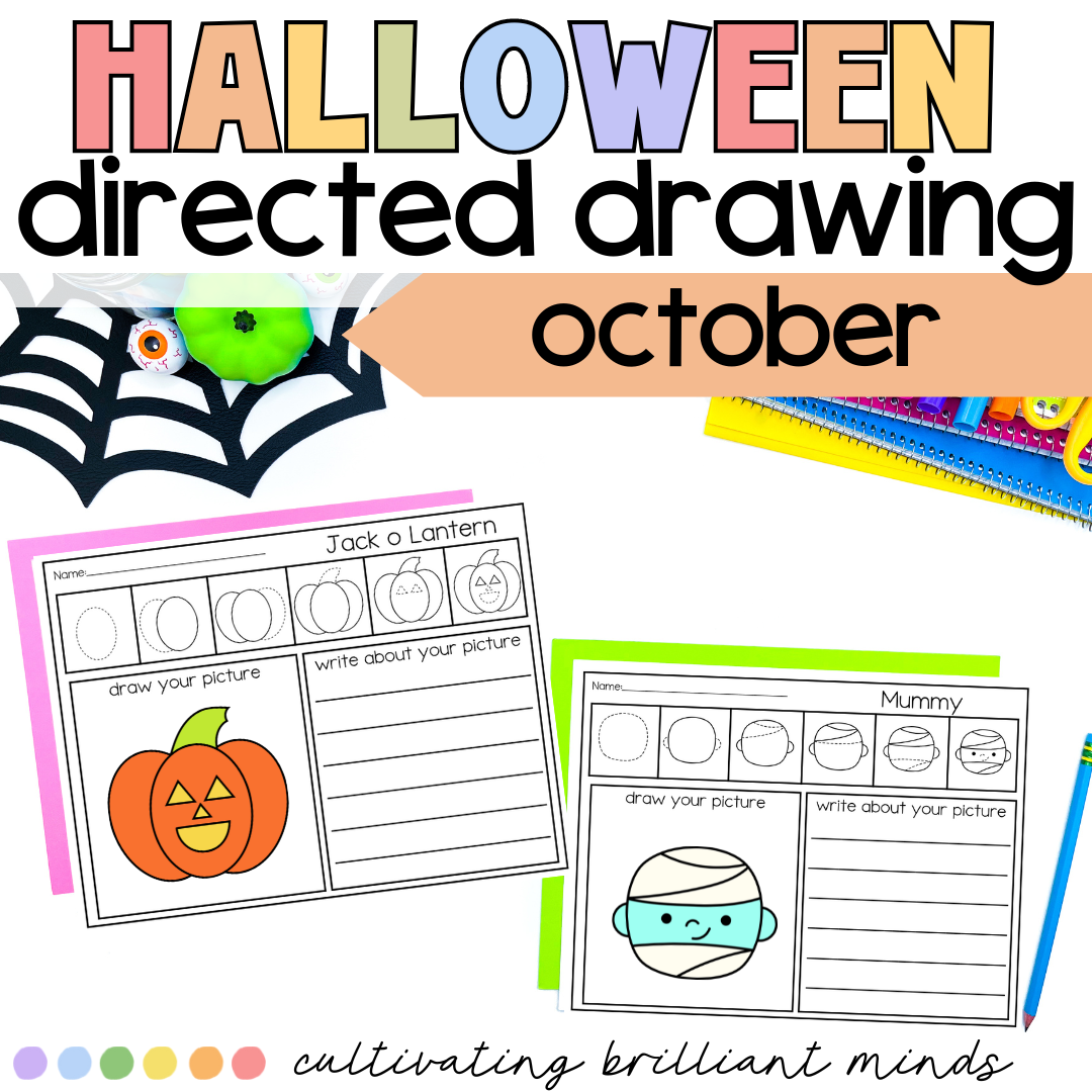 Halloween Directed Drawing & Writing | Directed Drawing Activities ...