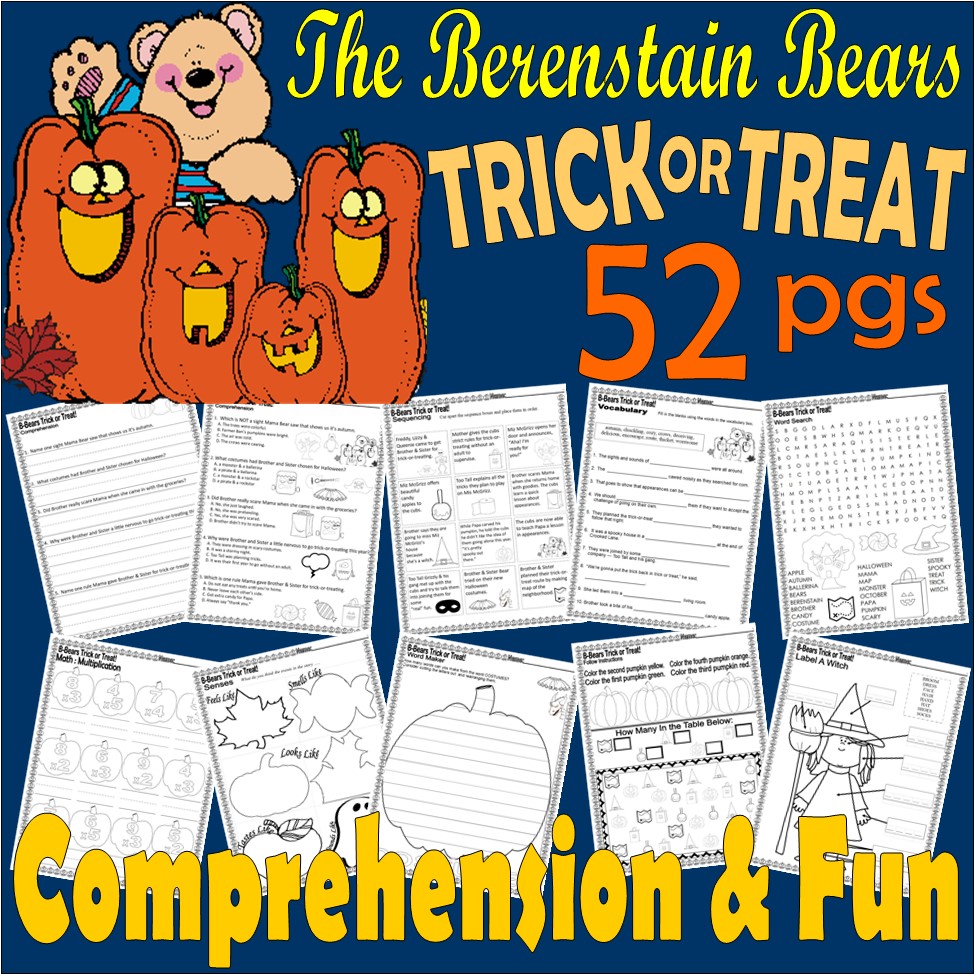 Berenstain Bears Trick or Treat Halloween Read Aloud Book Study ...