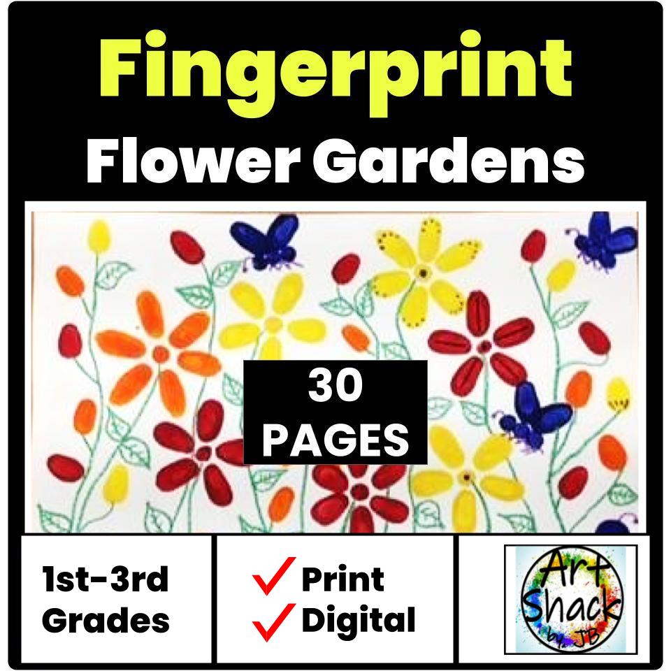 Painting Art- Fingerprint Flower Garden. / Summer Craft & Back to ...