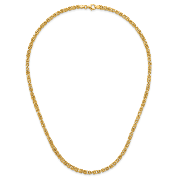 14k-yellow-gold-byzantine-link-chain-necklace-18-inch-ebay