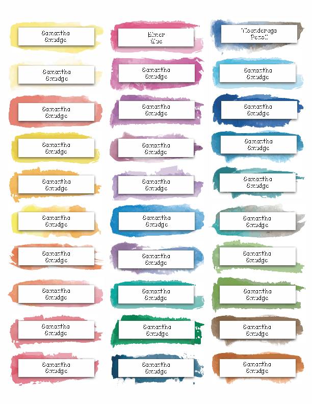 Watercolor Frame Labels 1x2 5 8 For Avery 5160 Classful