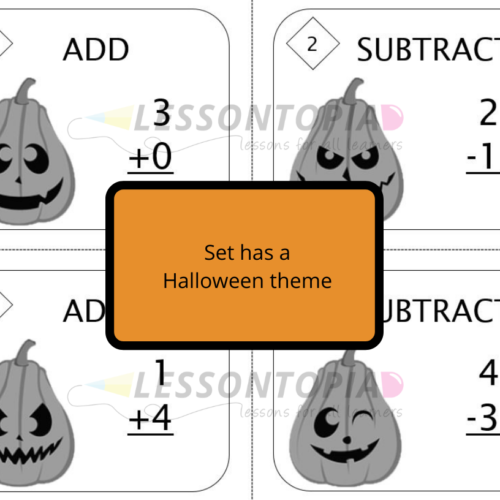 Addition and Subtraction Within 20 | Task Cards | Halloween - Classful