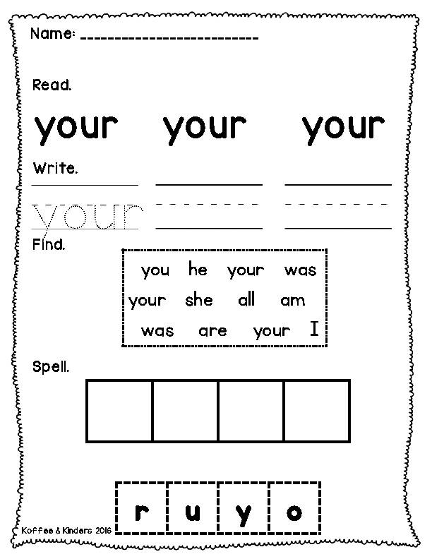 Jolly Phonics Tricky Words Worksheets Set 2 Classful