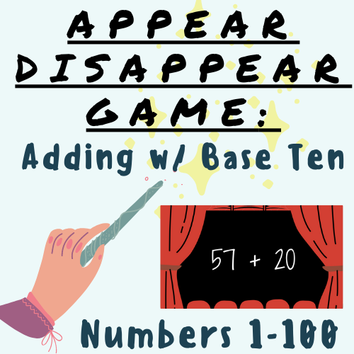 Adding W Base Ten 2 Digit Numbers Place Value Appearingdisappearing Game Ppt 1 100 For K 