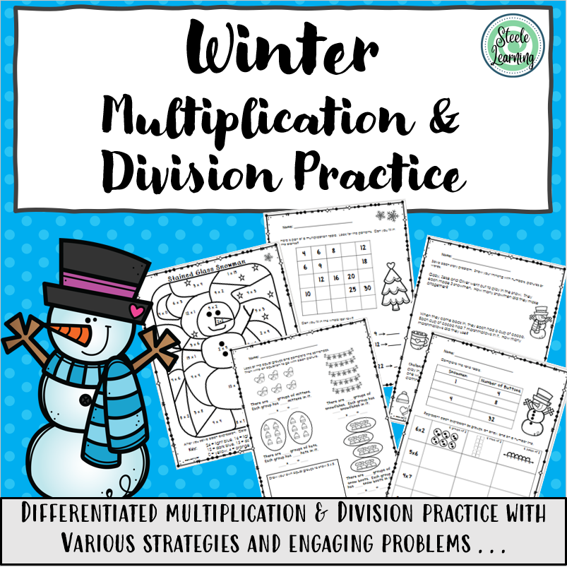 Winter Multiplication and Division Pack - Classful
