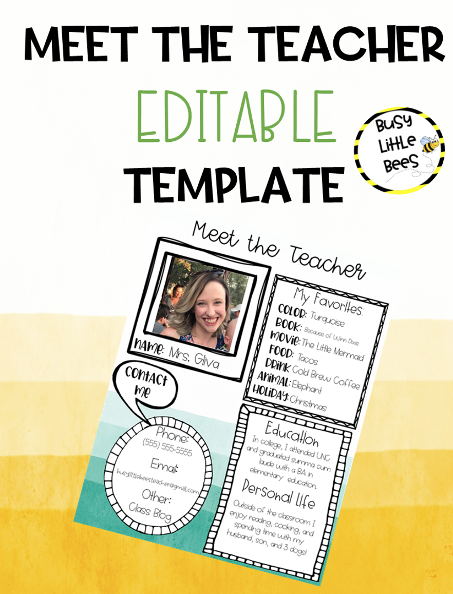 Meet The Teacher - EDITABLE TEMPLATE - Classful