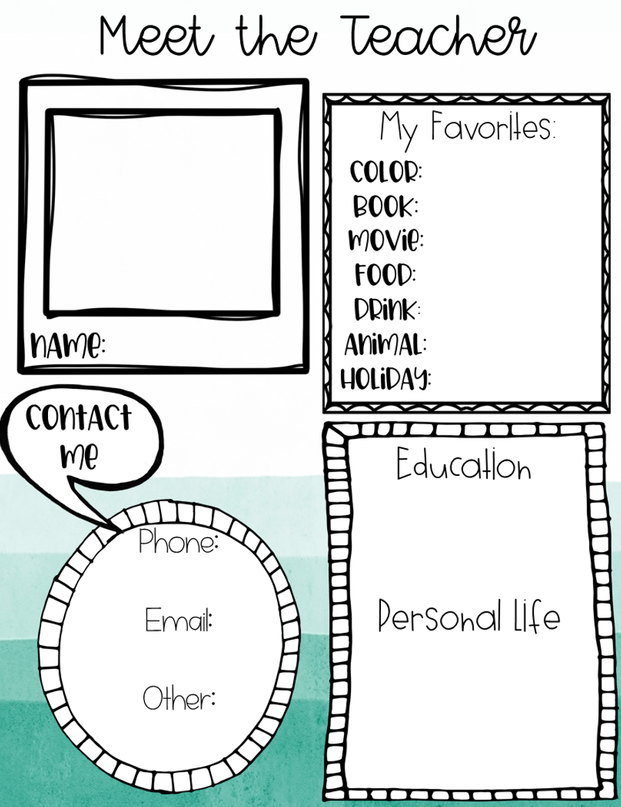 Meet The Teacher - EDITABLE TEMPLATE - Classful