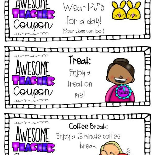 Staff Morale Booster - Teacher Coupons - Classful