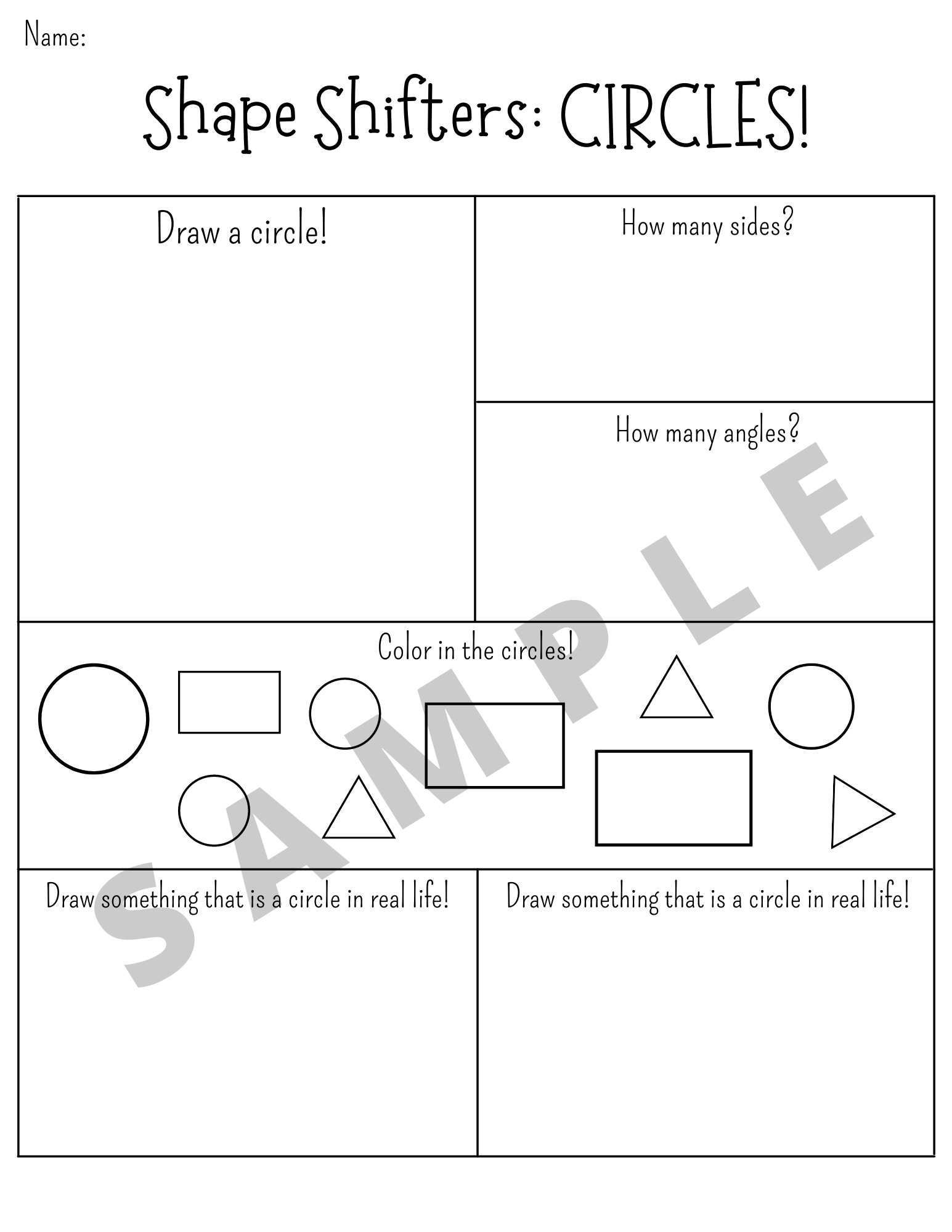 2D Shapes- Circles, Rectangles, Squares, Triangles, Trapezoids, and ...
