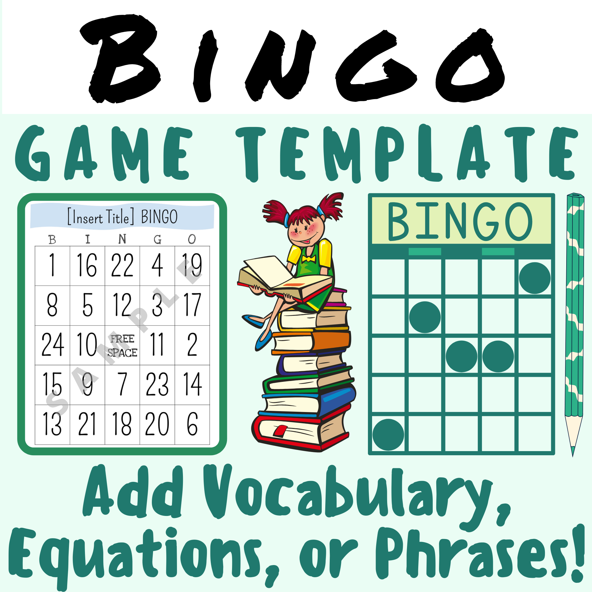 EDITABLE Bingo Game Template For K 12 Teachers And Students In The EDITABLE Bingo Game Template For K 12 Teachers And Students In The