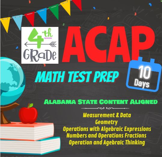 4th Grade Alabama ACAP Math Test Prep Standards Review 10 Days Of 4th-grade-alabama-acap-math-test-prep-standards-review-10-days-of