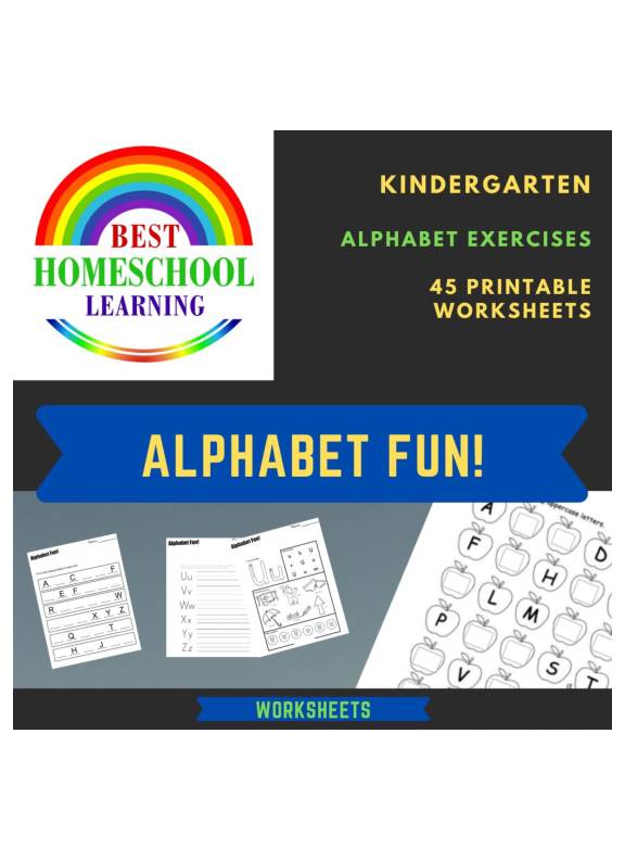A-Z Alphabet Fun - 45 Printable Worksheets - Kindergarten - Classful