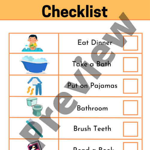 Kids Daily Routines Visual Schedule Checklist | Occupational Therapy ...