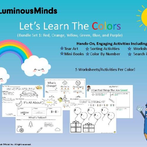 Let's Learn The Colors: First Colors Bundle Pack (Red, Orange, Yellow ...